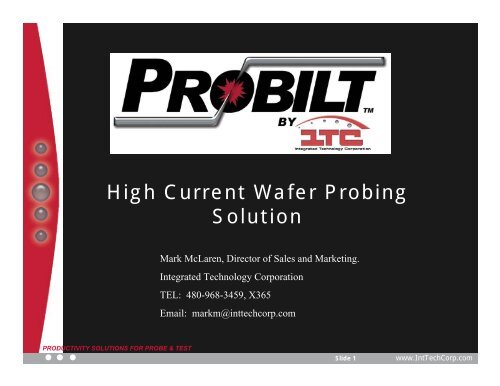 High Current Wafer Probing Solution - Semiconductor Wafer Test ...