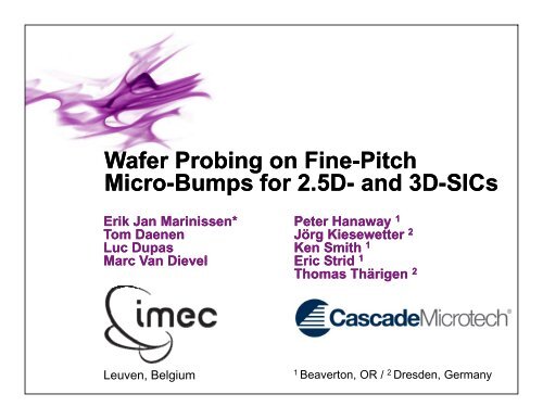 Wafer Probing on Fine-Pitch Micro-Bumps for 2.5D - Semiconductor ...