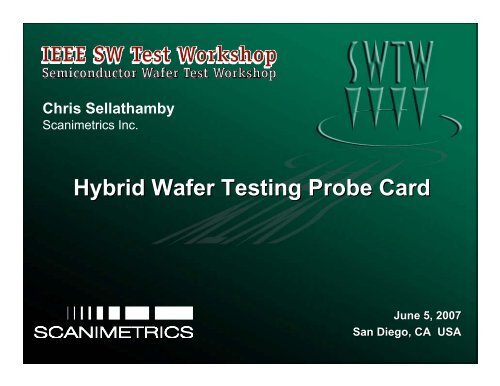 Hybrid Wafer Testing Probe Card - Semiconductor Wafer Test ...