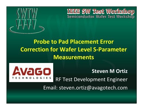 Probe to Pad Placement Error Correction for Wafer Level S ...