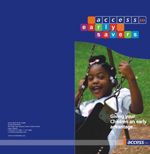 Early Savers Brochure - FINAL curved - Access Bank