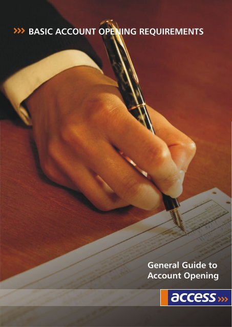 Account Opening Requirement. - Access Bank