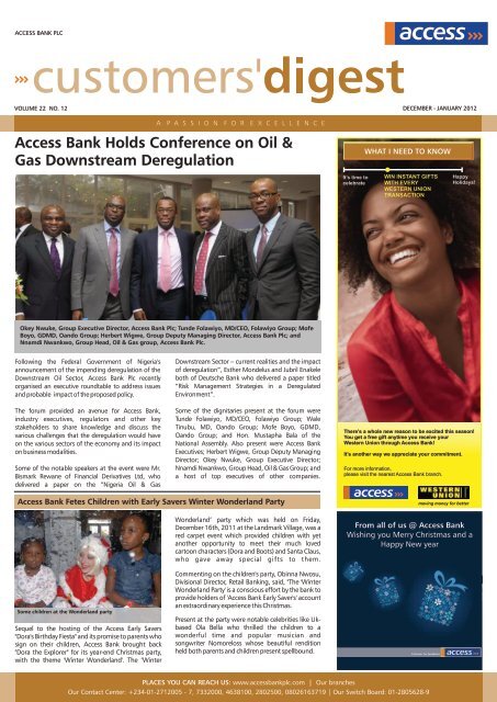 Customer digest December-January, 2011-2012 ... - Access Bank