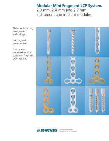 LCP Superiore Anteriore Klavikulaplatte. Das anatomisch ... - Synthes