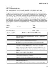 (tass) unit pre-execution checklist