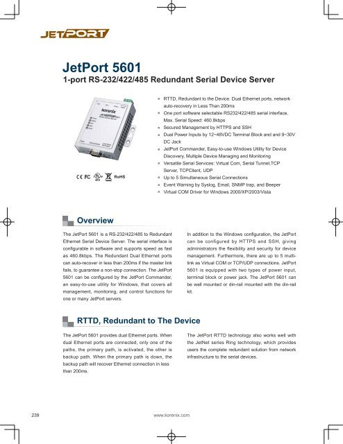 JetPort 5601 - Korenix JetPort 5601 - Korenix