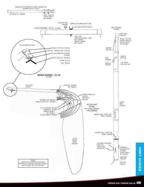 Hobie Getaway Parts - Tackle Shack