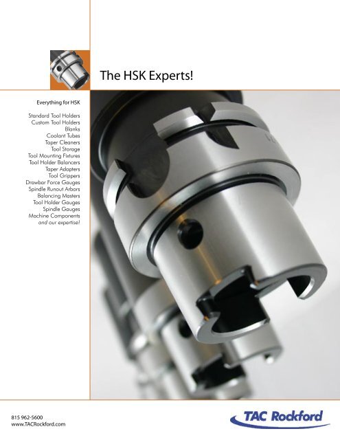 000.420 HSK Taper Products.indd - TAC Rockford