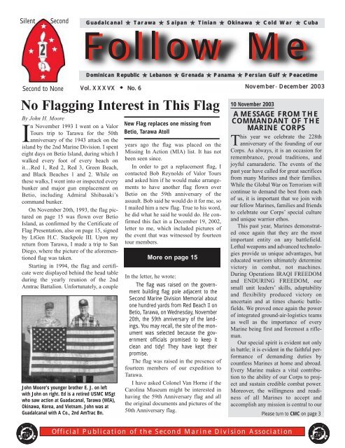 FollowMe Nov-Dec 2003.qxd - Second Marine Division Association