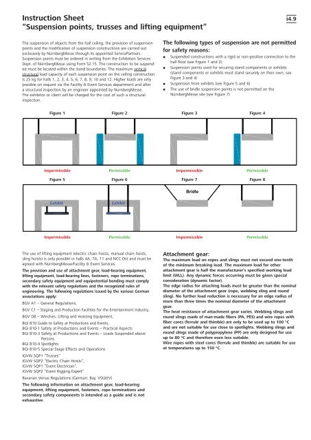 Instruction Sheet â Suspension points, trusses and lifting ... - Powtech