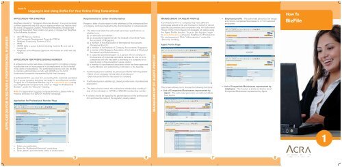 Logging In And Using Bizfile For Your Online Filing ... - ACRA