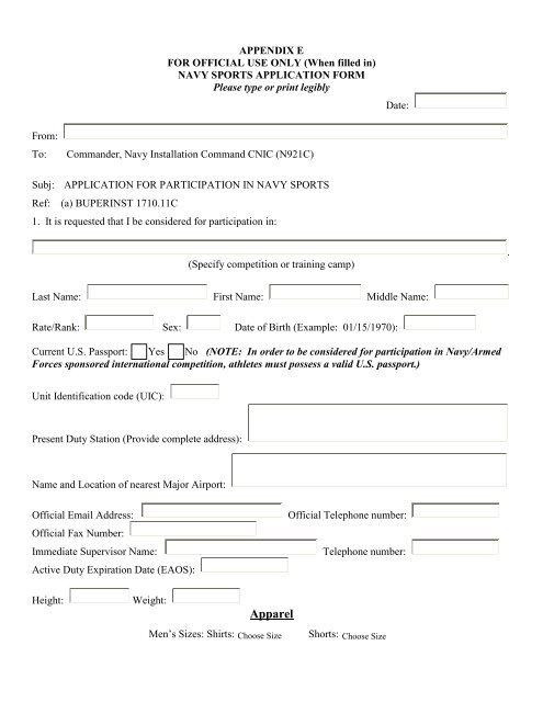 All Navy Sports Application - Fitness, Sports and Deployed Forces ...