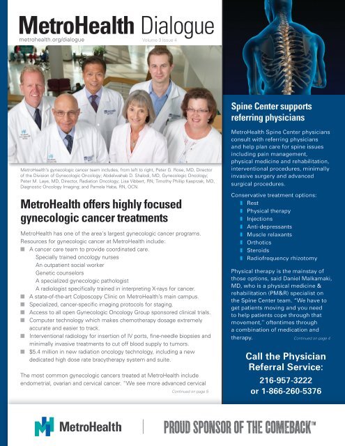 Vol.3 Issue 4 - The MetroHealth System