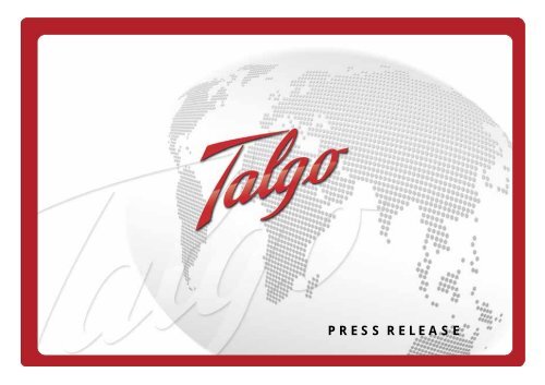 PRESS RELEASE - Talgo