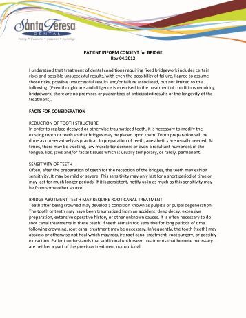 Frenectomy - Consent Form