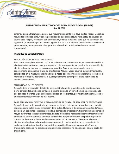 Bridge - Consent Form