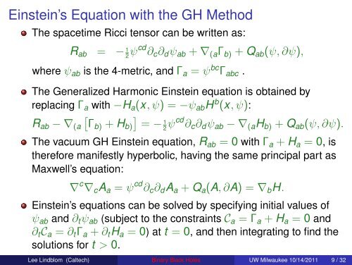 Einstein’s Equation wit