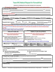 Ohio WIC Prescribed Formula and Food Request - Women, Infants ...