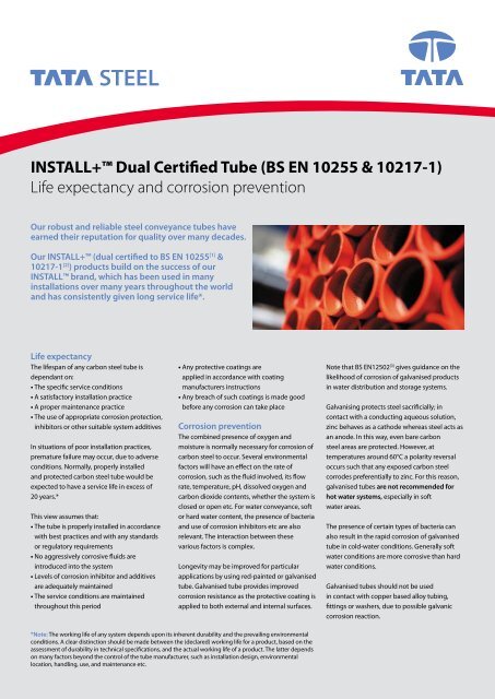 Life Expectancy Data Sheet - Tata Steel construction