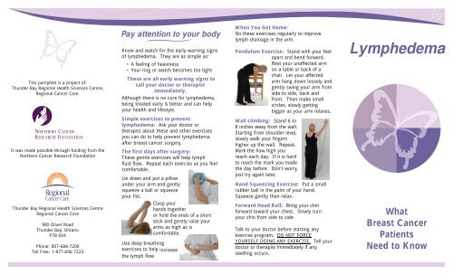 Lymphedema Pamphlet - Thunder Bay Regional Health Sciences ...