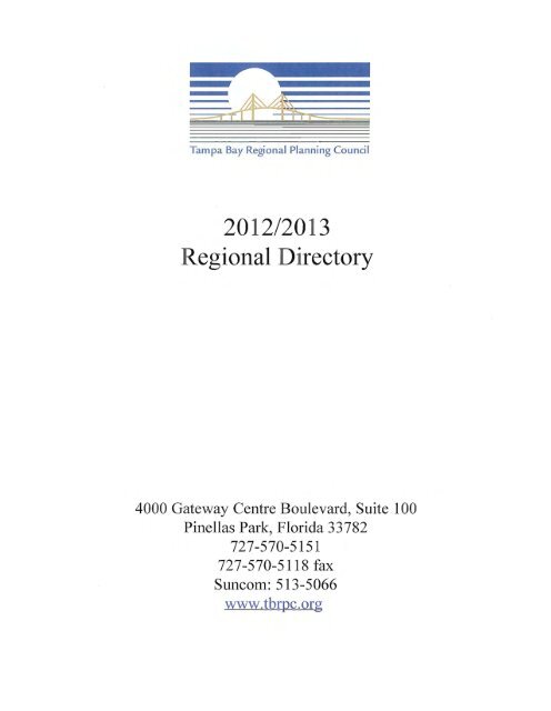 2012 Regional Directory - Tampa Bay Regional Planning Council