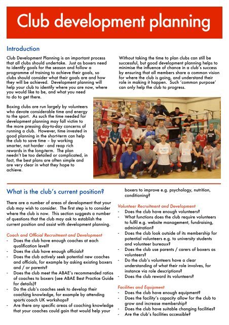 Club Development Planning Guide - Abae