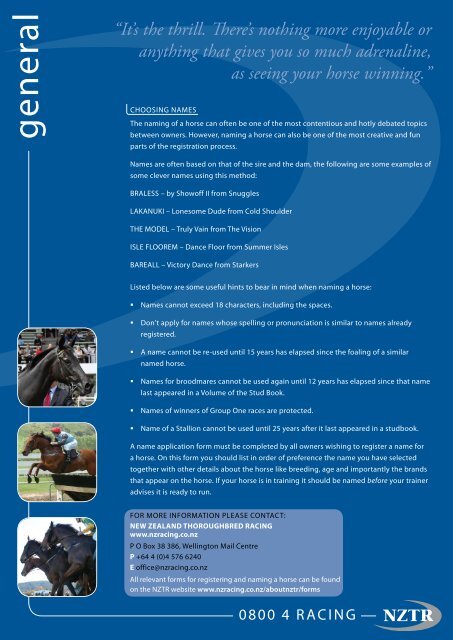 general - New Zealand Thoroughbred Racing