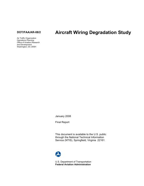 Aircraft Wire Degradation Study - FAA