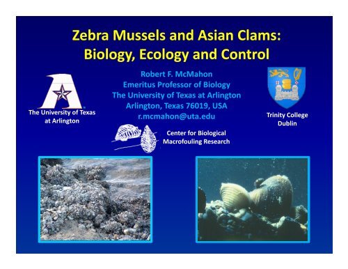 Zebra Mussels and Asian Clams - Trinity College Dublin