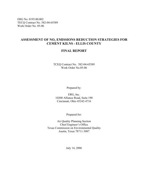 Revised Final Report with corrected tables and ... - TCEQ e-Services