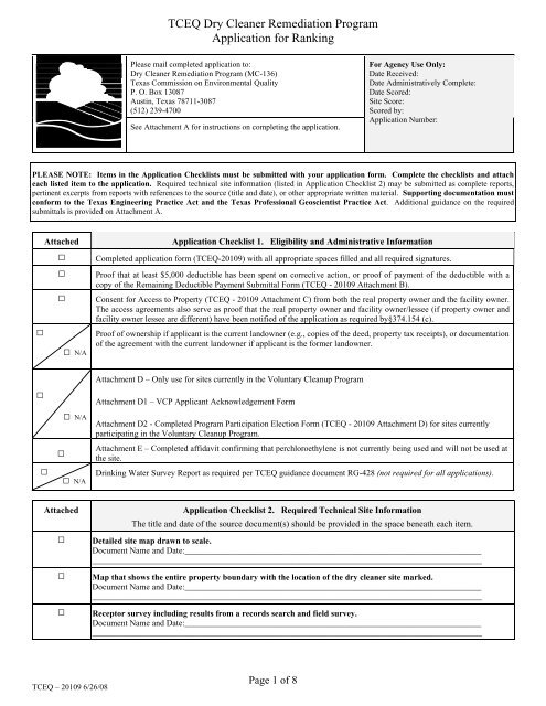 TCEQ Dry Cleaner Remediation Program - TCEQ e-Services