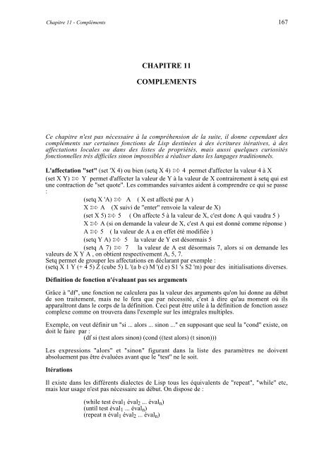 CHAPITRE 11 COMPLEMENTS