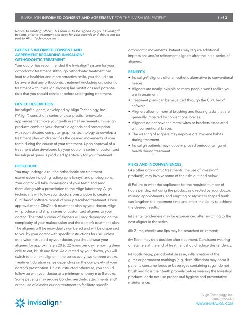 Invisalign Consent (PDF)