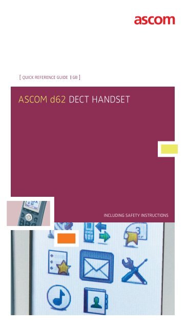 Quick Reference Guide Ascom D62 Dect Handset Td 92584gb