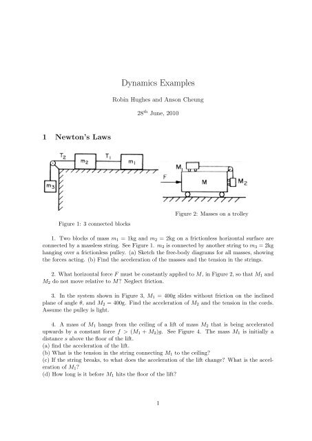 Dynamics Problems Set