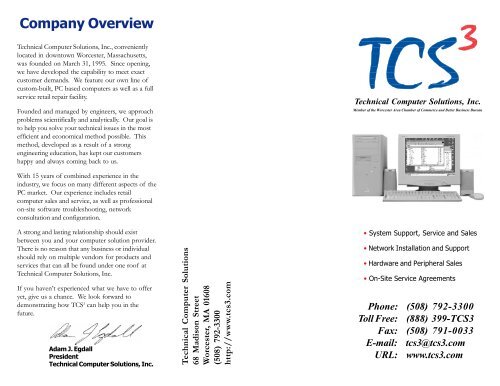 Company Overview - Technical Computer Solutions, Inc.