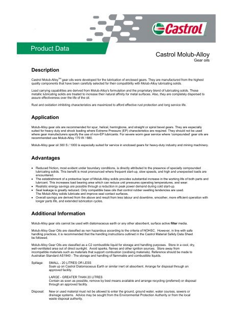 Product Data - Castrol TDS