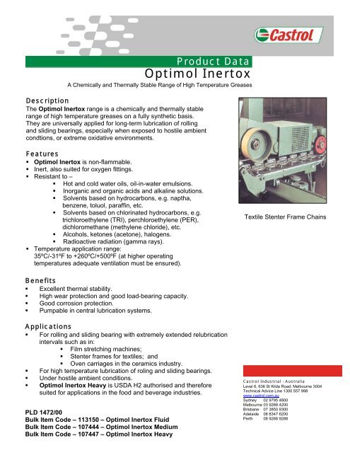 Optimol Inertox - Castrol TDS