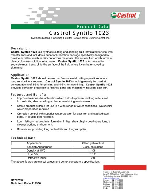Syntilo 1023 - Castrol TDS