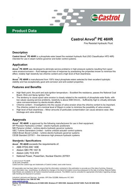 Product Data - Castrol TDS