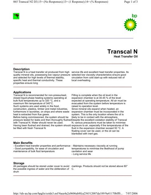 Transcal N - Castrol TDS