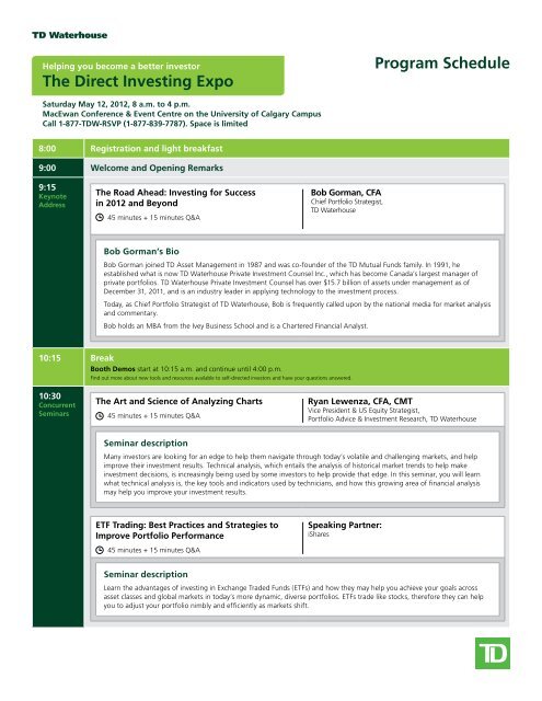 Print Program - TD Waterhouse
