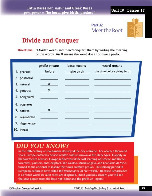 Divide and Conquer - Teacher Created Materials