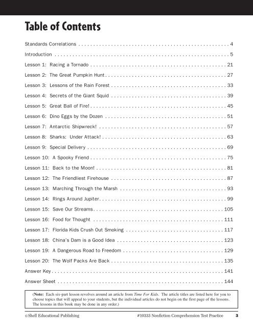 Sample Pages - Shell Education