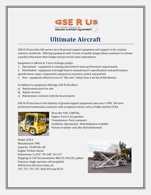 Ultimate Aircraft