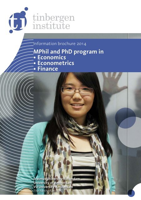 Information brochure 2014 - Tinbergen Institute