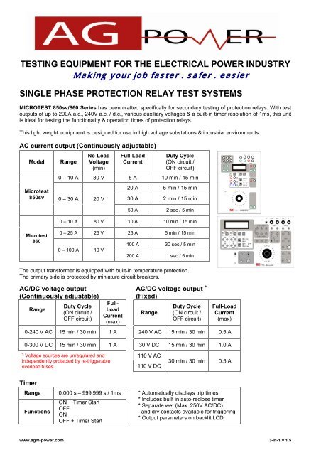 view more of Product Info - AGM Power Engineering
