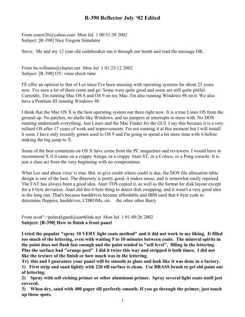 Jul - The R-390A Frequently Asked Questions Page