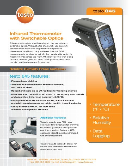 testo 845 Data Sheet