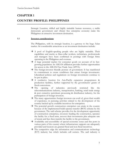 CHAPTER 1 COUNTRY PROFILE: PHILIPPINES - It's More Fun in ...
